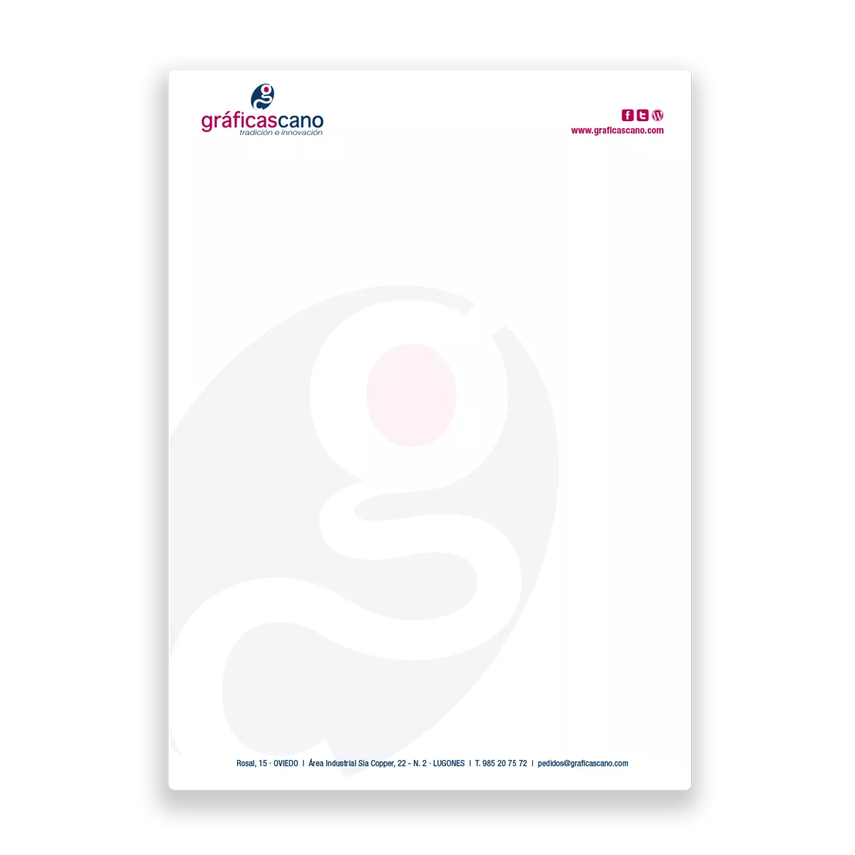 Imprimir hojas de carta en Gráficas Cano, Oviedo